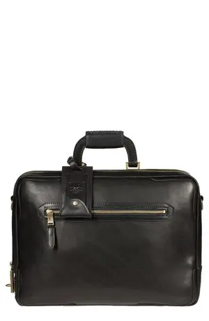 Will Leather Goods The Continental Leather Briefcase - Black