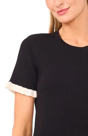 Ted Baker London Ruffle Short Sleeve Sweater