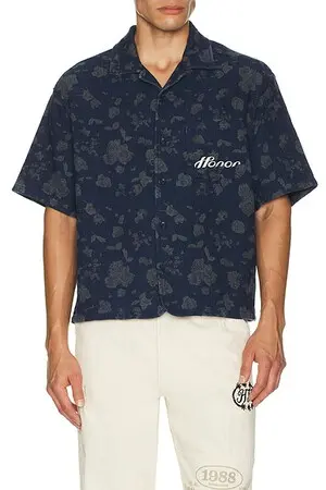 HONOR THE GIFT Indigo Floral Camp Shirt