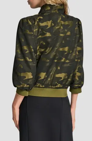 Dkny Camo Jacquard Bomber Jacket