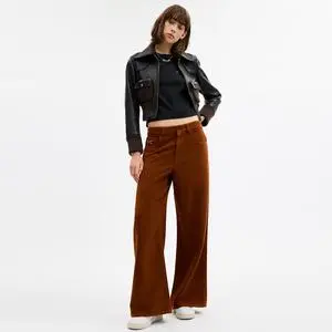 COACH Cotton Moleskin Wide Leg Trousers