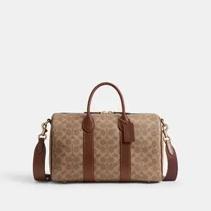 Coach Compass Bag 35 In Signature Canvas Tan Multi