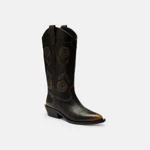 COACH Aria Cowboy Boot - Black