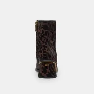 COACH Gigi Leopard Print Bootie - Dark Leopard