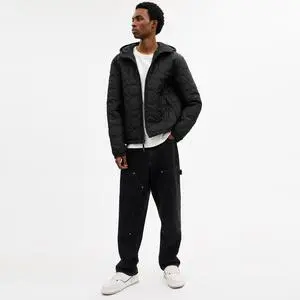 COACH Quilted Signature Puffer Jacket - Black