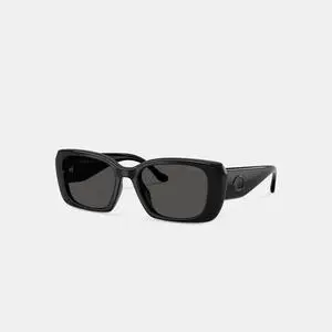 COACH Oversized Rectangle Sunglasses With C Hardware - Black