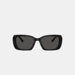 COACH Oversized Rectangle Sunglasses With C Hardware - Black