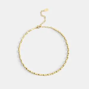 COACH® Beveled Signature Link Chain Choker - Gold