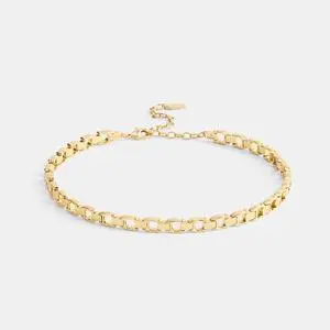 COACH Beveled Signature Link Chain Choker