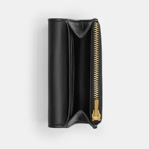COACH Essential Flap Card Case - Brass/black