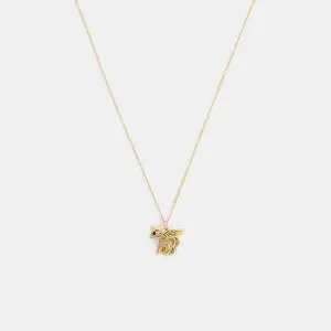 COACH Brushed Pegasus Pendant Necklace - Gold