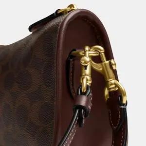 COACH Waverly Bag In Signature Canvas - Brass/maple
