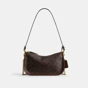 COACH Waverly Bag In Signature Canvas - Brass/maple