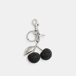 COACH® Crystal Cherry Bag Charm - Silver/black