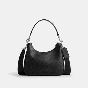 Coach Nolan Hobo Bag In Signature Canvas - Black Signature