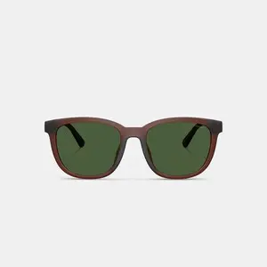 COACH Textured Square Frame Sunglasses - Brown