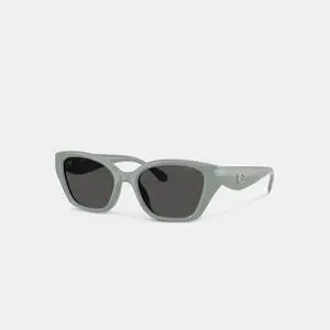 COACH® C Hardware Square Cat Eye Sunglasses - Industrial Grey
