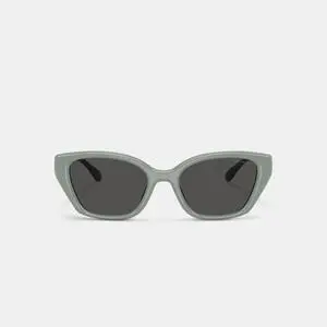 COACH® C Hardware Square Cat Eye Sunglasses - Industrial Grey