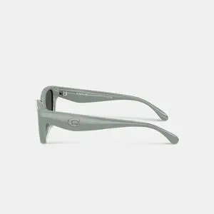 COACH® C Hardware Square Cat Eye Sunglasses - Industrial Grey