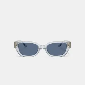 COACH® Charms Narrow Rectangle Sunglasses - Transparent Blue