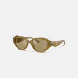 COACH C Hardware Geometric Sunglasses - Light Olive