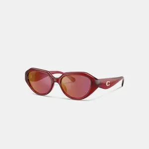 Coach C Hardware Geometric Sunglasses - Red