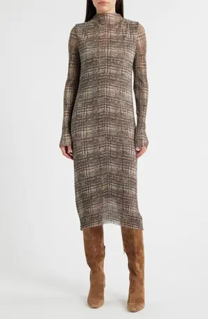 Boss Mock Neck Day Dresses