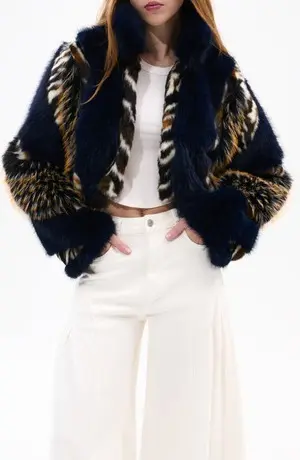 AZALEA WANG Chiara Faux Fur Jacket