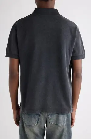 Balenciaga Standard Logo Embroidered Piqué Polo