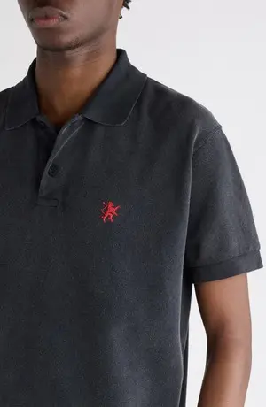 Balenciaga Standard Logo Embroidered Piqué Polo