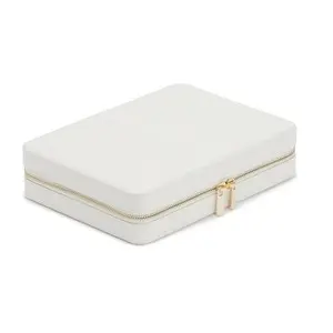 Wolf Maria Large Zip Jewelry Case - White