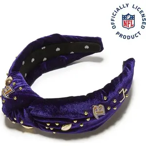 Lele Sadoughi Baltimore Ravens Embellished Knotted Headband - Purple 500
