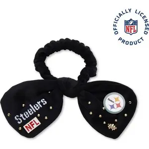 Lele Sadoughi Pittsburgh Steelers Bow Scrunchie - Jet 001