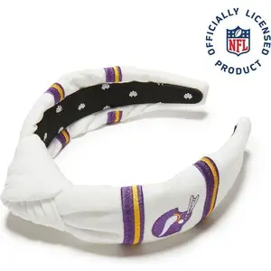 Lele Sadoughi Minnesota Vikings Knotted Headband - Ivory 100