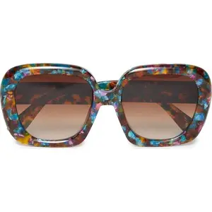 Lele Sadoughi Jackie Square Sunglasses - Calico Midnight 999