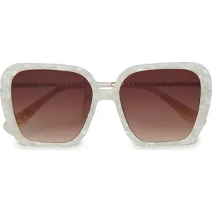 Lele Sadoughi Athens Pearl Embellished Oversized Sunglasses - Mother Of Pearl 001