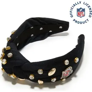 Lele Sadoughi Cincinnati Bengals Embellished Knotted Headband - Jet 001