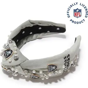 Lele Sadoughi X Nfl Las Vegas Raiders Embellished Headband - Gray 020