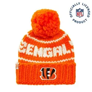 Lele Sadoughi X Nfl Bengals Beanie With Yarn Pom Pom - Orange 800