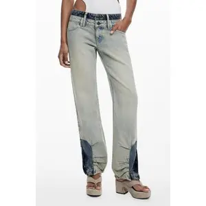 Desigual Double Waist Two-tone Jeans