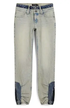 Desigual Double Waist Two-tone Jeans