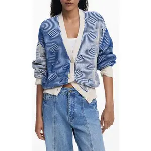Desigual Mixed Stripe Cardigan