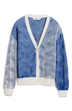 Desigual Mixed Stripe Cardigan