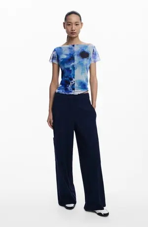 Desigual Wide Leg Cargo Pants