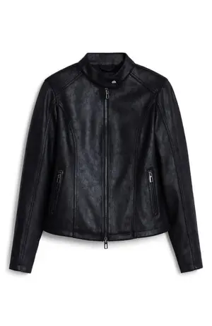 Desigual Faux Leather Moto Jacket - Black