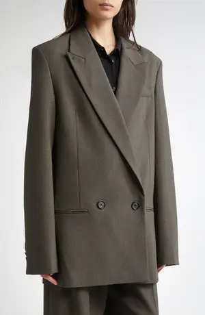 TOTEME Shield Wool-blend Blazer - Forest