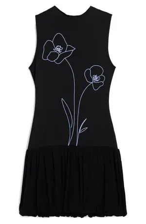 Desigual Floral Print Sleeveless Minidress Bubble Hem