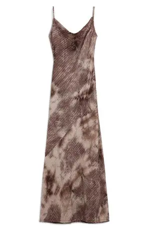 Desigual Cowl Neck Ribbed Maxi Dress