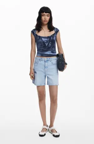 Desigual Printed Fitted T-shirt