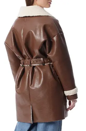 DO BY DEE OCLEPPO Irene Belted Faux Shearling Coat